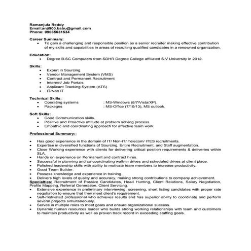 Vidyasagar-Bench Sales Resume | DOCX