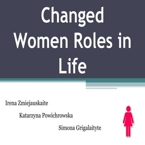 changed women roles in life | PPT
