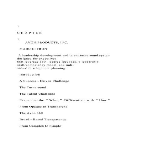 Avon's Catastrophic Promise Project | DOC