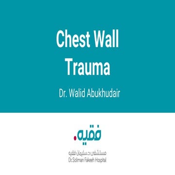 A discription of chest wall trauma in a clinical setting | PPT