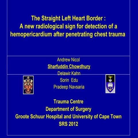 Straight Left Heart Border-Dr. Sharfuddin Chowdhury | PPT