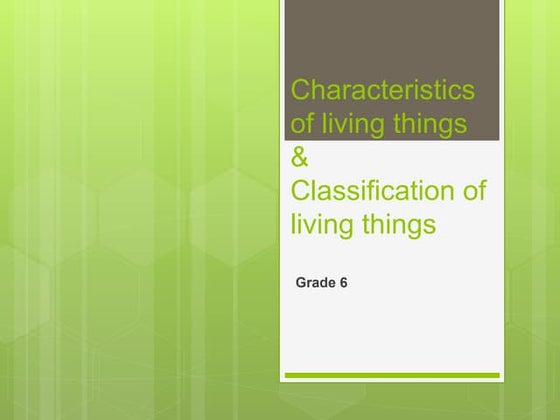 Classification of living things | PPT