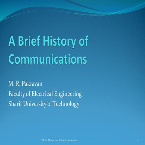 1_CommSys_History.pdf History of communications systems | PDF