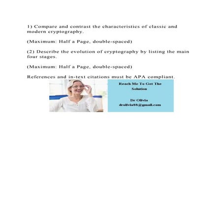 1) Compare and contrast the characteristics of classic and modern cr | DOCX