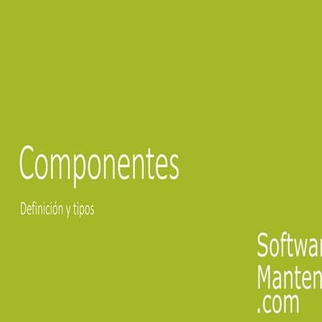 Componentes: Definición y tipos | PPTX