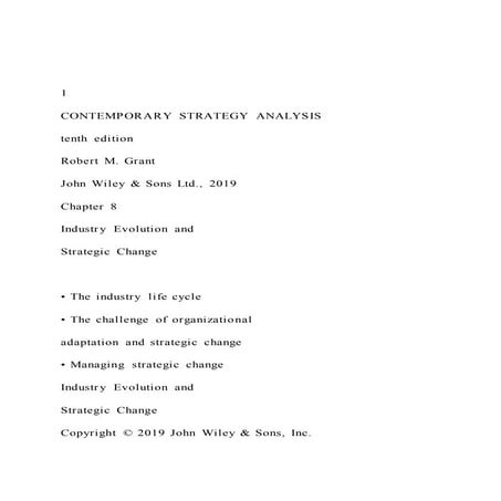 1CONTEMPORARY STRATEGY ANALYSIStenth editionRobert | DOCX