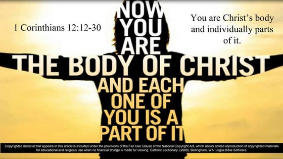 We are ... part 2 (the body of christ 1 corinthians 12 12 31) | PPTX