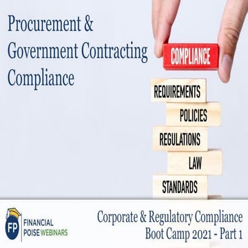 Procurement & Government Contracting Compliance (Series: Corporate & Regulatory Compliance Boot ...