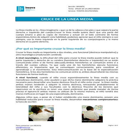 1 cruce de la linea media 150204 | PDF | Parenting Babies and Toddlers ...