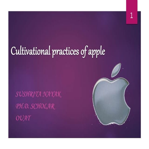 1 cultivation practices of apple | PPTX