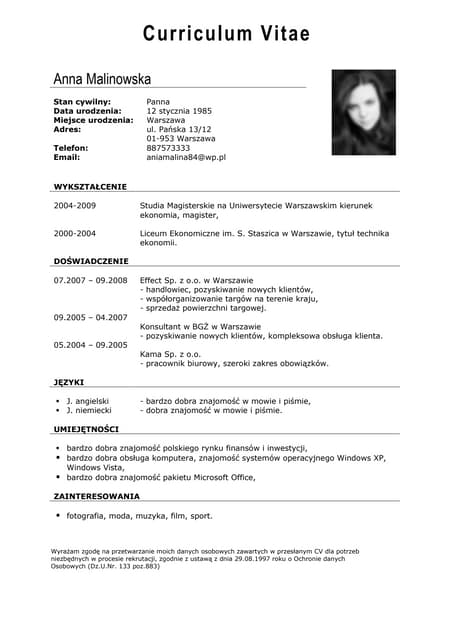 Puste cv 1 | DOC