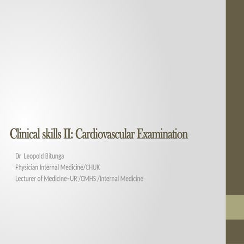 Clinical Examination of CVS | PPTX