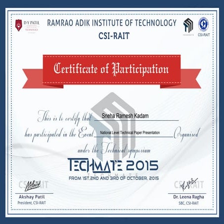 RAIT CERTIFICATE | PPT