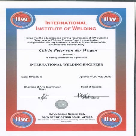 IWE Certificate | PDF