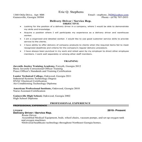 delivery driver 2014 | ODT