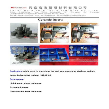 Ceramic inserts | PDF