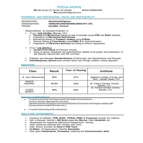 CV-Pooja | PDF
