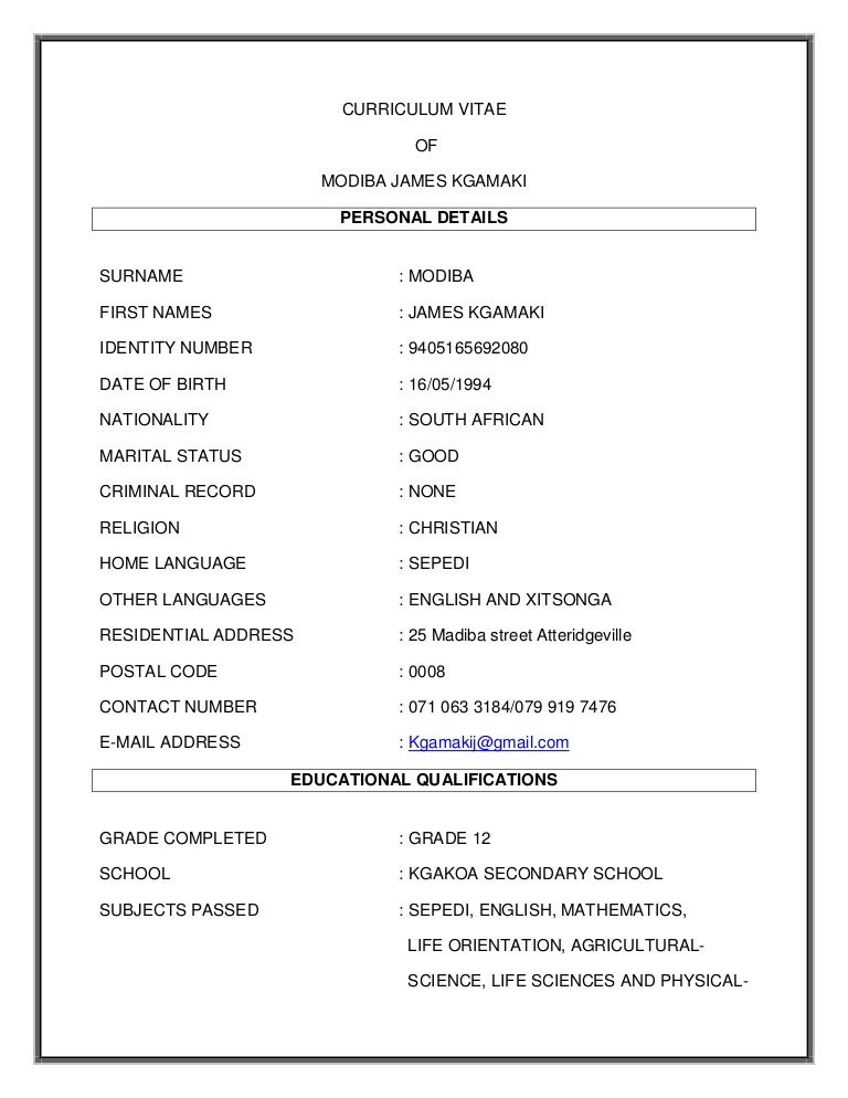 CURRICULUM VITAE POSTAL ADDRESS Full curriculum-vitae-postal-address-full