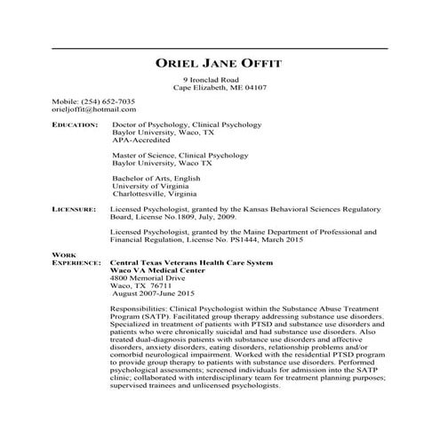 Resume-P-O | PDF