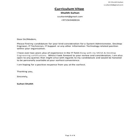 sultan cv & cover letter | DOCX