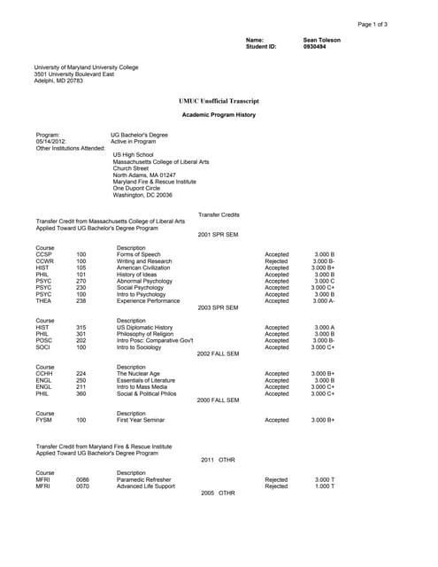 Transcript ASU | PDF