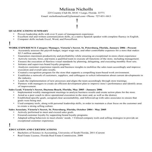 Melissa Nicholls' Resume (1) | DOCX