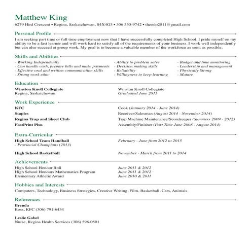Matthew King Resume | PDF