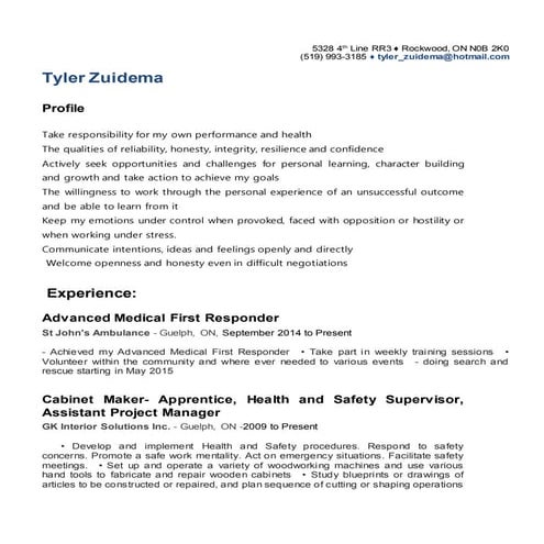 Tylers revised resume 2015 | DOCX