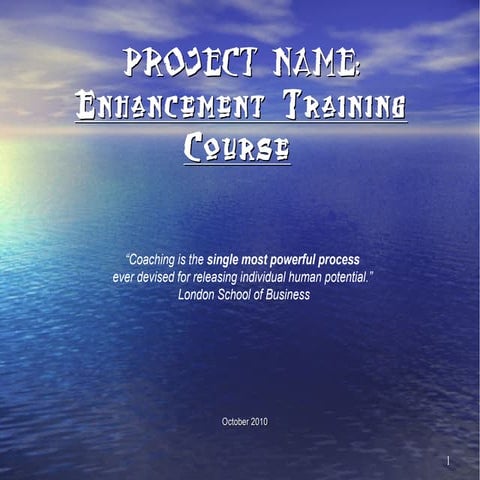 Enhancement Training Course Program Curriculum | PPT