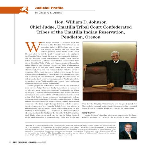 TFL.Judicial Profile Chief Judge William Jjohnson | PDF