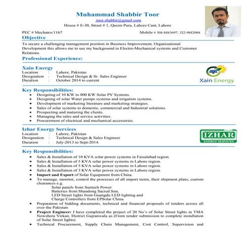 Shabbir - Curriculum Vitae | PDF