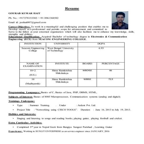 Gourab CV 33 2 | DOCX