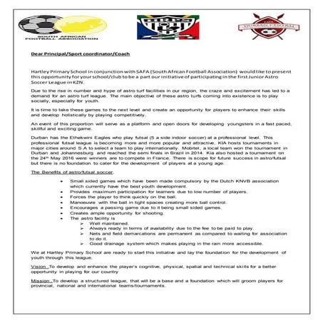 SOCCER LEAGUE LETTER (2) | DOCX | Rugby League | Rugby