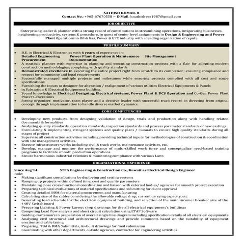Sathish Kumar-Resume. | PDF