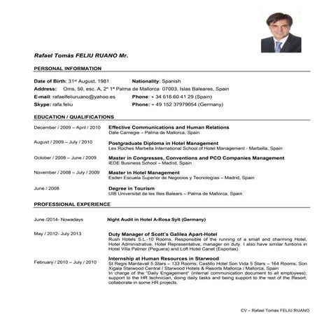 CV Rafael T. Feliu 2.015 ENG | PDF