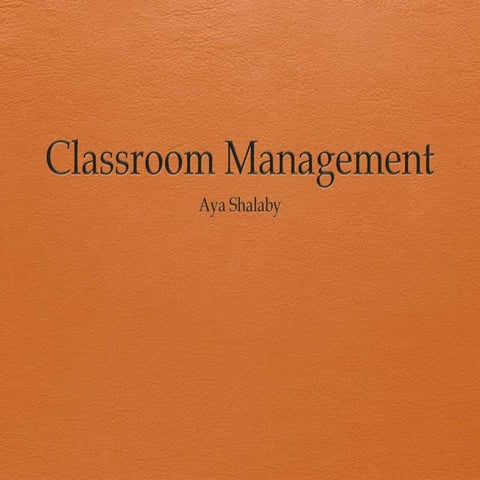 Classroom Management | PPTX