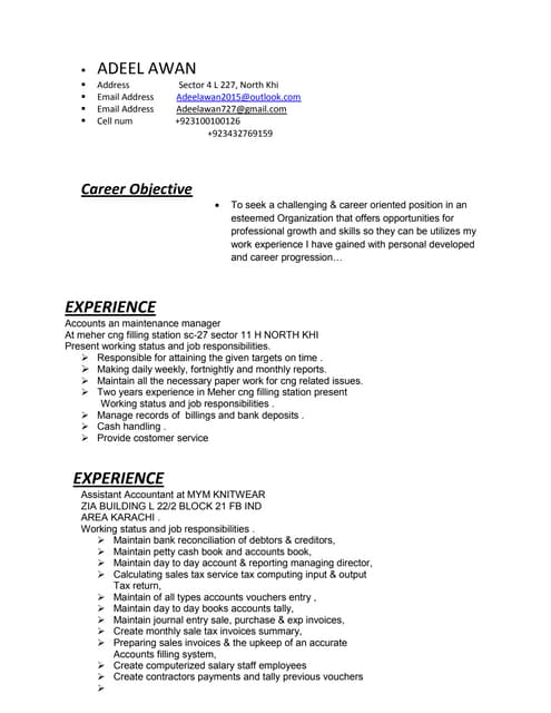 Curriculum Vitae | DOCX | Business Accounting & Finance | Business