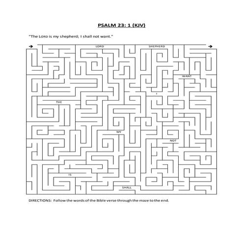 PSALM 23-1 MAZE | PDF