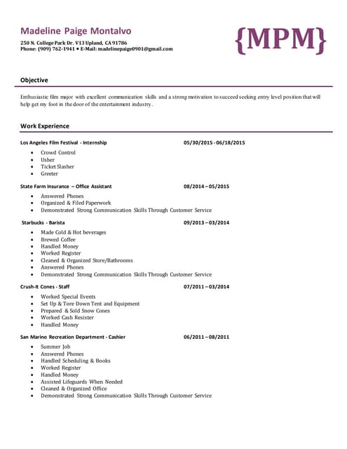 Jackie's Resume | PDF