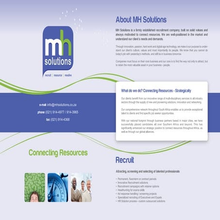 MH Solutions - Company Profile | PPT