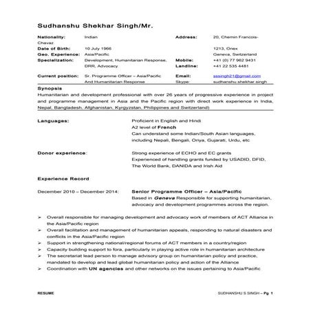 CV_Sudhanshu_2015 | DOC