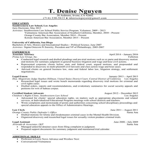 T. Denise Nguyen Resume | PDF