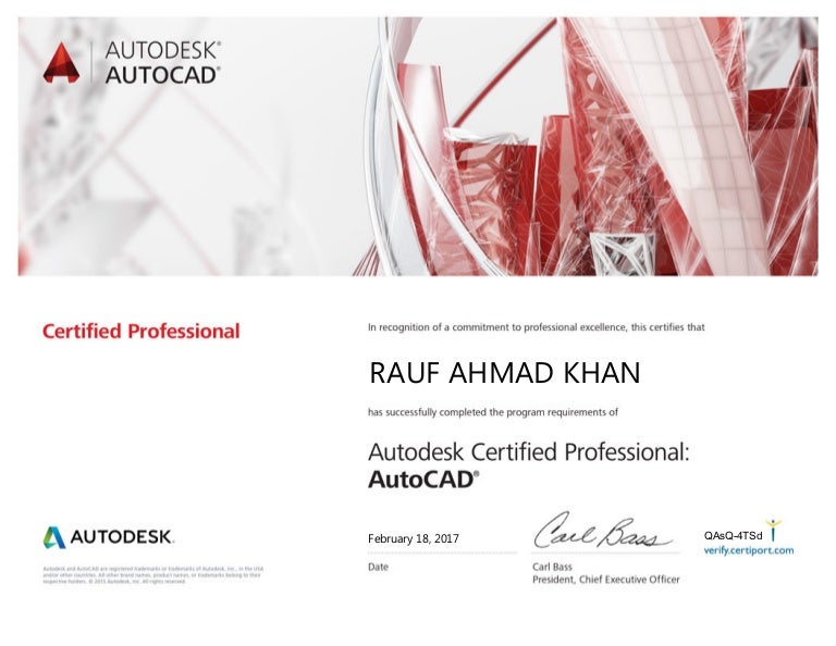Autocad Certified Professional