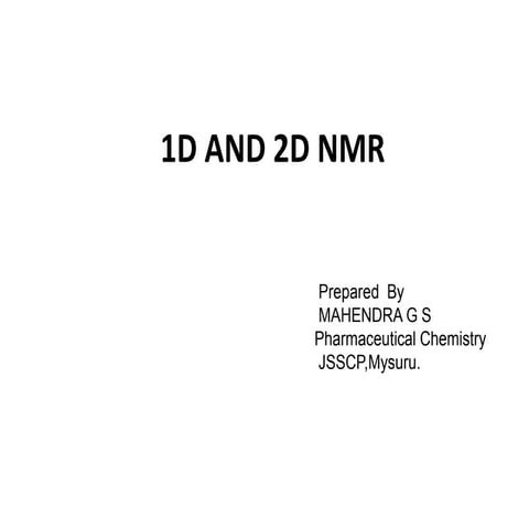 2d NMR | PPTX