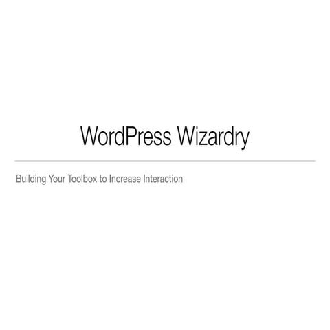 Wordpress Wizardry | PDF