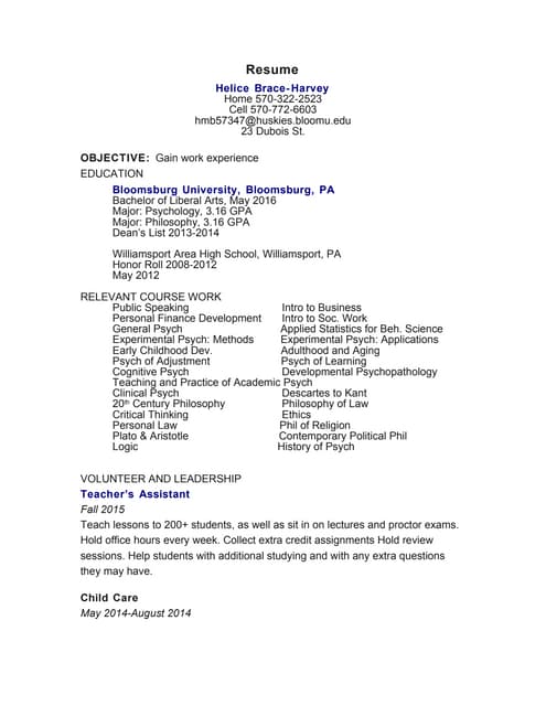 Alyssa Williams Resume | PDF