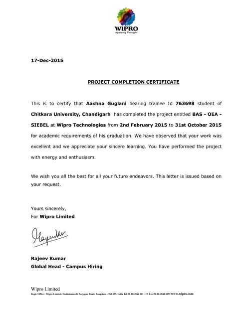 CTS - Experience letter | PDF