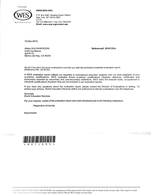 WES EVALUATION | PDF