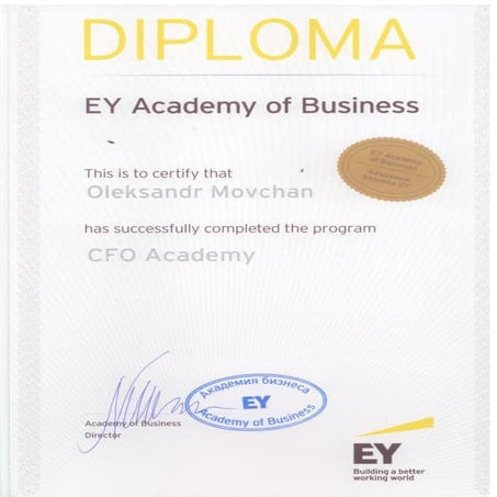 CFO academy certificate_Oleksandr_Movchan | PDF