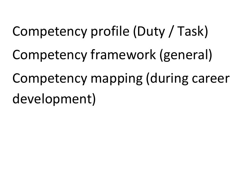 Competency profile